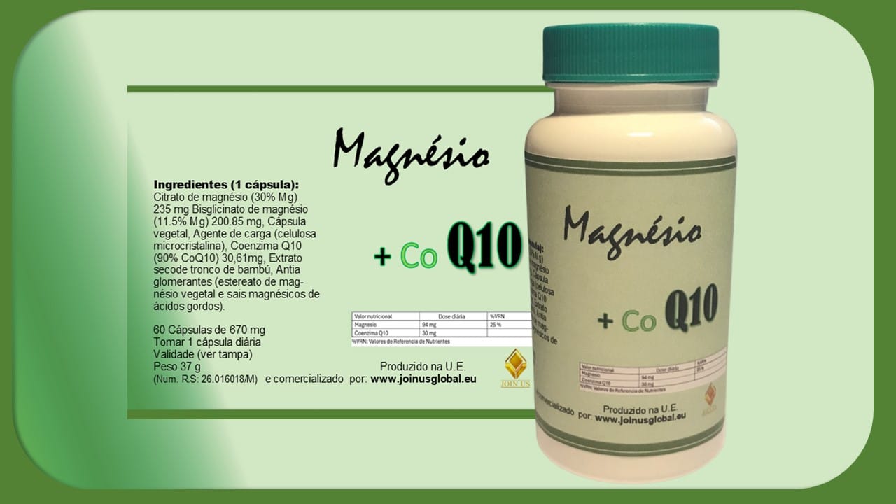 MAGNÉSIO + Co Q10 - 60 cápsulas